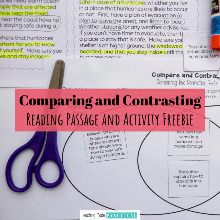 Add Tables and Charts to Your Compare and Contrast Unit - Teaching Made ...