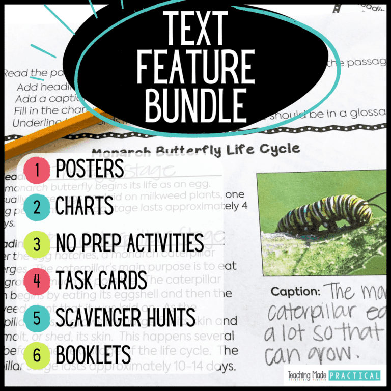 Text Feature Anchor Charts - Teaching Made Practical