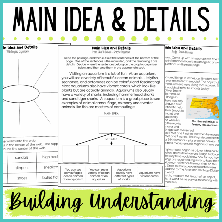 Main Idea and Supporting Details - Teaching Made Practical